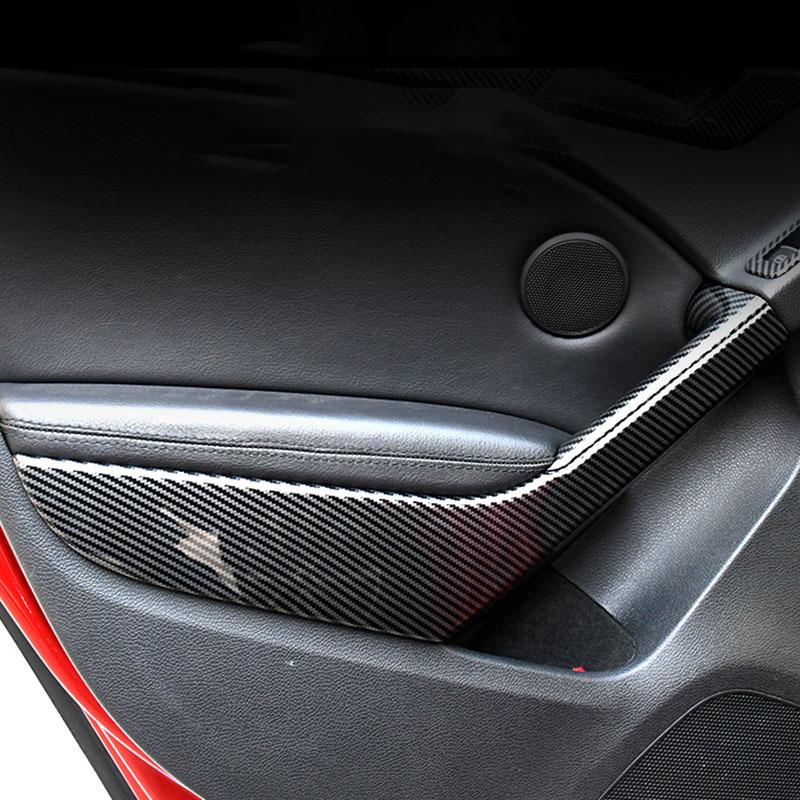 (Set of 8pcs) ABS with Carbon Fiber Pattern Interior Door Cover Trim f ...