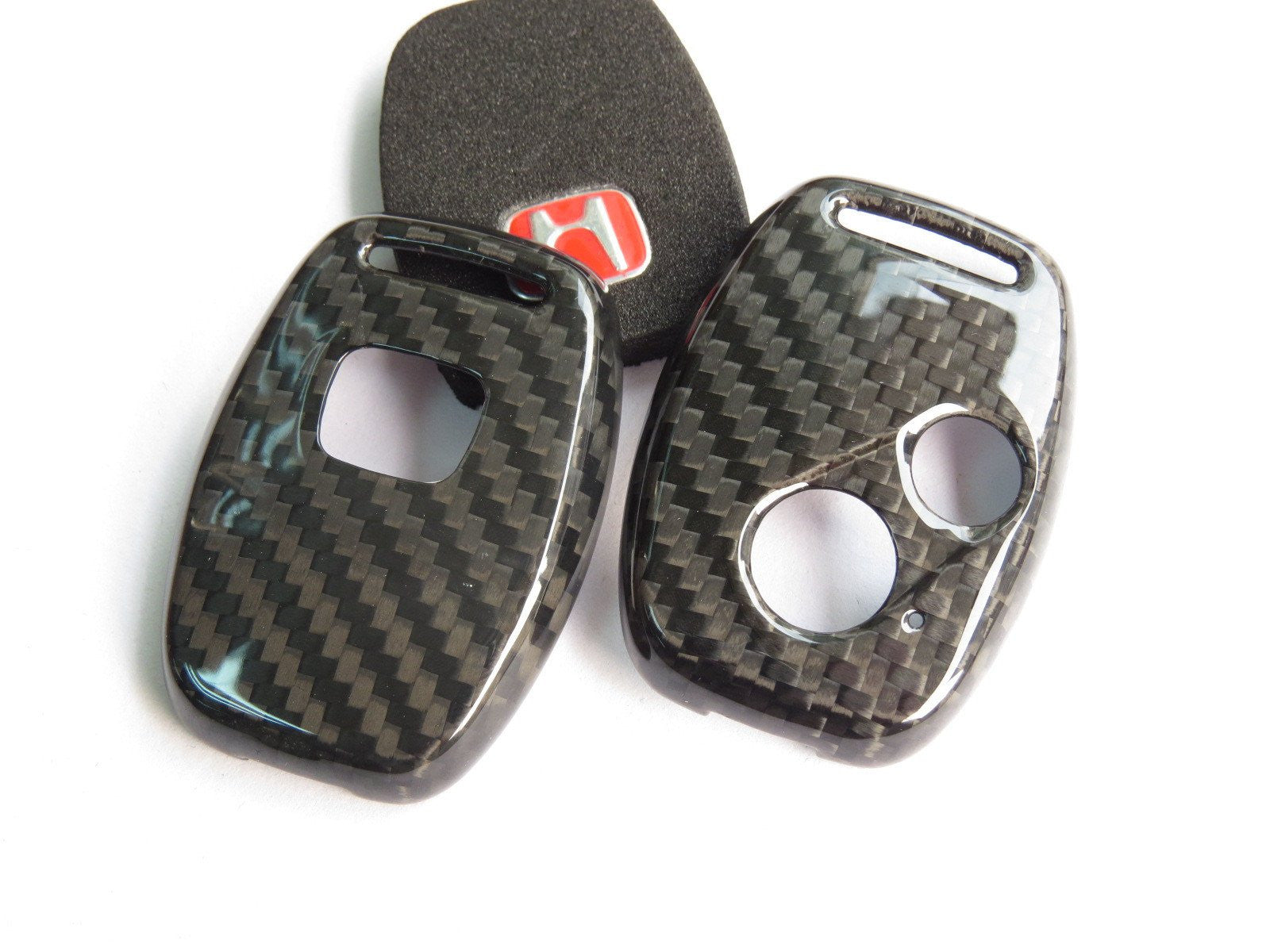 Deluxe Carbon Fiber Key Fob Cover Shell Case for HONDA TYPE R CIVIC JA ...
