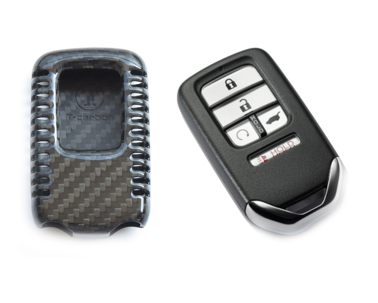 Pinalloy Carbon Fiber Remote Keyless Cover Case For 2017-up Honda Civi