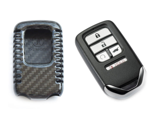 Pinalloy Carbon Fiber Remote Keyless Cover Case For 2017-up Honda Civi